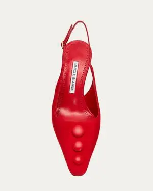 Manolo Blahnik 70mm Alexapla Suede Slingback Pumps