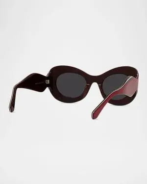 Loewe X Paula & Apos;s Ibiza Sierra Butterfly Sunglasses - Red