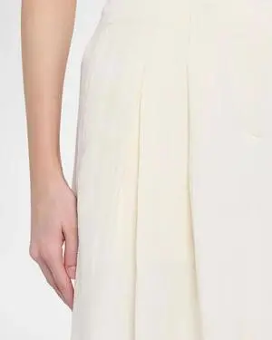 TWP Drew Pleated Wide-leg Pants - Bone