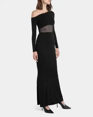 FAVORITE DAUGHTER The Hold Me Asymmetric Maxi Dress