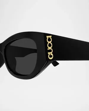 Gucci 53mm Acetate Cat-eye Sunglasses - Black