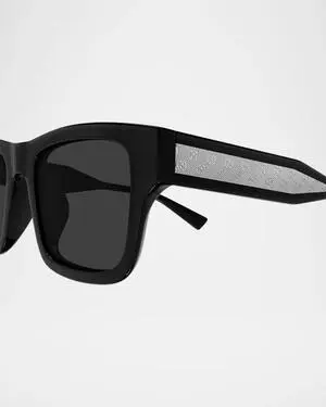 Gucci Apos;s Gg2072sa-001 Acetate Rectangle Sunglasses - Black