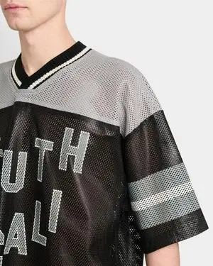 Amiri Graphic Leather Mesh T-shirt
