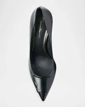 Santoni 85mm Leather Pumps - Black