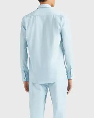 Vilebrequin Apos;s Wool Micro Rayures Sport Shirt - Medium Blu
