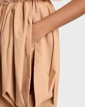 Chloé Draped Cotton Knee-length Skirt - Reef Shell