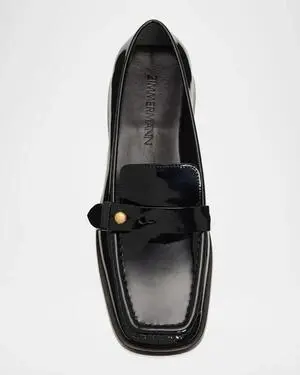 Zimmermann Astor 30mm Patent Leather Loafers - Black
