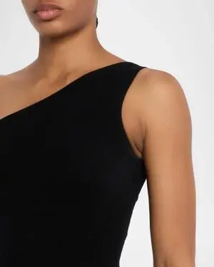 Michael Kors One-shoulder Knit Bodysuit