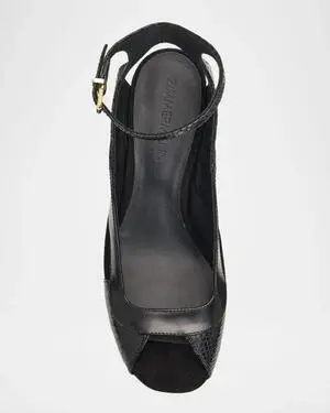 Zimmermann Marvi 75mm Leather Sandals - Black