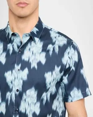 Vince Apos;s Blurred Roses Short-sleeve Shirt - Studio Com