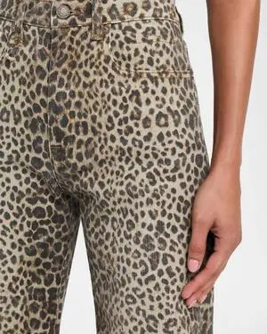 R13 Jane Wide-leg Jeans - Leopard