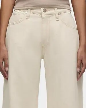 Hudson Jeans Jodie High-rise Wide-leg Jeans - Ecru