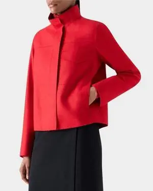 Akris Taglio Vivo Felted Wool Blend Jacket