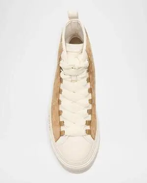 Amiri Men & Apos;s Leather Western Ma Court Sneakers Fossil