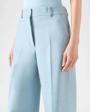 Akris Chiaro Wool Flannel Pants