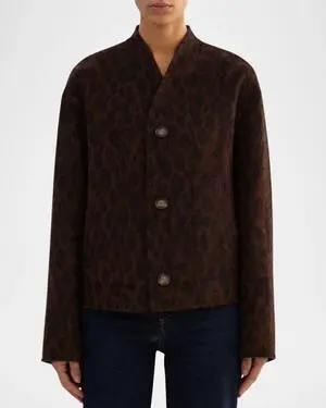 LAMARQUE Hania Double-face Wool-blend Jacket