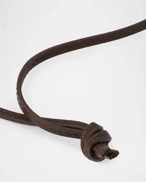 Michael Kors Leather Beaded Necklace