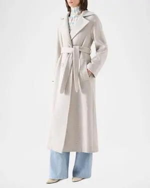 Akris Herringbone Wool Coat