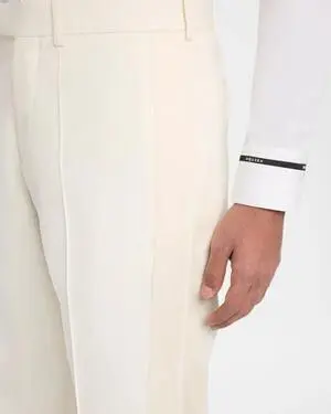 Alexander McQueen Apos;s Wool Pintuck-pleated Wide-leg Trousers - Ivory