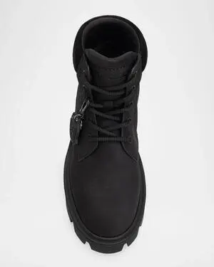 Moncler Apos;s Peak City Leather Ankle Boots - Black