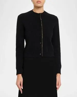 Fabiana Filippi Shimmer-trim Knit Cardigan
