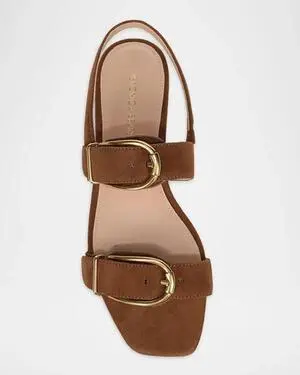 Veronica Beard Maglio Suede Flat Sandals
