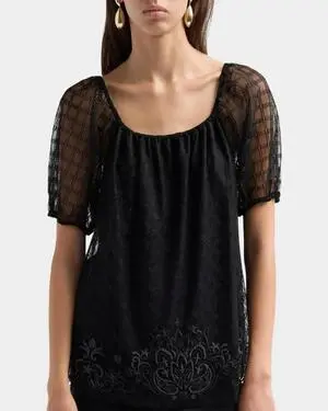 Johnny Was Amarrah Mesh Blouse