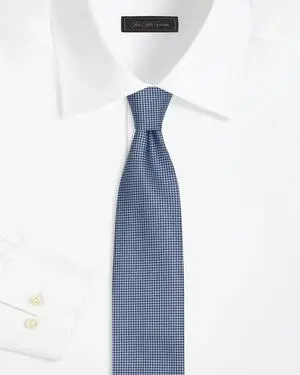 Isaia Apos;s Micro-check Silk Tie - Light Blue