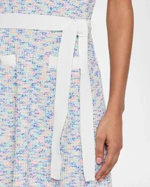 Shoshanna Coco Sleeveless Tweed Knit Mini Dress - Candy Mult