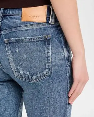 Moussy Vintage Farmingdale Slim Straight Jeans - Blue