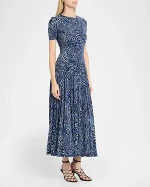 Ulla Johnson Sabine Short-sleeve Jersey Maxi Dress