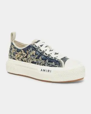 Amiri Court Denim Low-top Sneakers