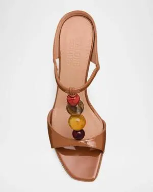 MALONE SOULIERS 70mm Lena Resin Patent Leather Mules