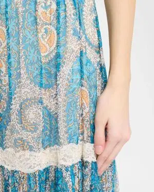 Etro Lace-trimmed Paisley Maxi Skirt