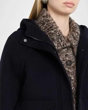Brunello Cucinelli Couture Wool Coat With Detachable Padding
