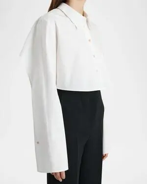 Khaite Fritz Cropped Cotton Top