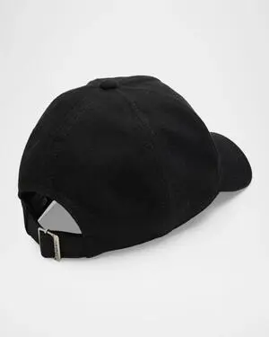 Saint Laurent Apos;s Cassandre Cotton Denim Twill Baseball Cap - Black