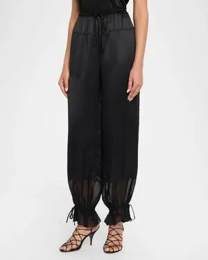 Ulla Johnson Camile Silk Drawstring Pants