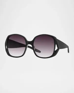 Barton Perreira X 007 Shade Round Acetate Sunglasses - Black