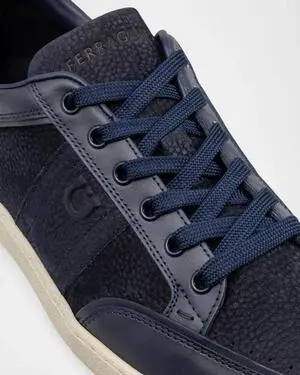 FERRAGAMO Apos;s Sergio Leather Gancio Low-top Sneakers - Blue
