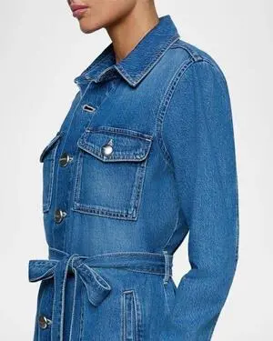 L & APOS;AGENCE Samaya Denim Safari Jacket - Torvang