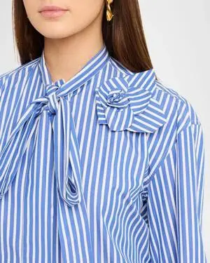 AKNVAS Flor Tied Poplin Shirt