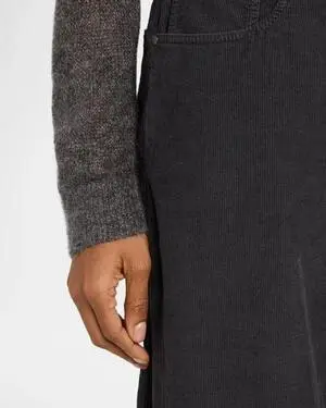 Brunello Cucinelli Corduroy Wide Barrel-leg Pants - C9975 Deep