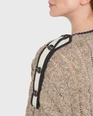 Brunello Cucinelli Sparkly Cable-knit Sweater