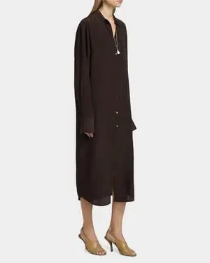 TOTEME Silk Midi Shirtdress