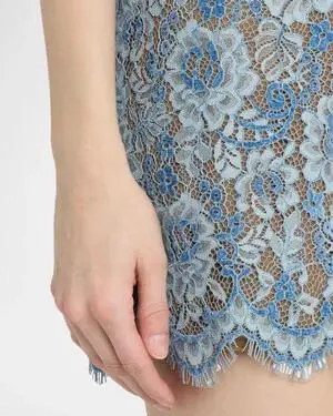 JBQ Adrienne Floral Lace Mini Skirt - Cornflower