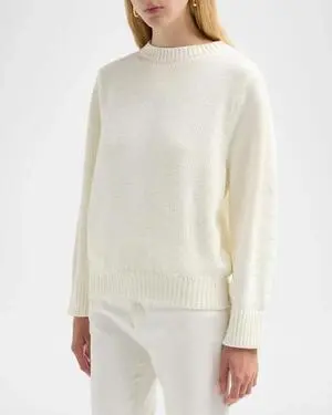 TOTEME Oversized Cotton-knit Crewneck Sweater - Macadamia