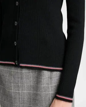 Thom Browne Rib-knit Wool Cardigan Black