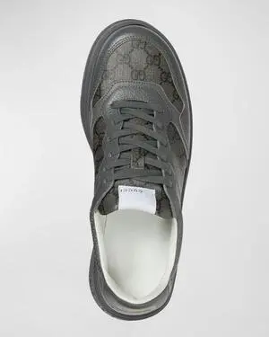 Gucci Apos;s Chunky B Gg Supreme Low-top Sneakers - Black/graphite
