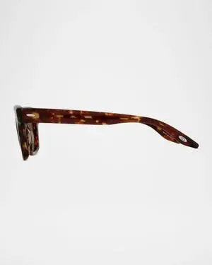 Barton Perreira Apos;s Frederick Acetate Square Sunglasses - Chestnut